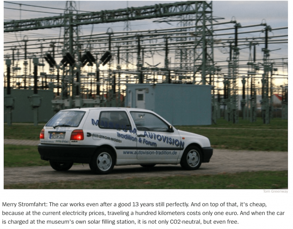 Golf MK3 Citystromer Electric Vehicle The Big Bro of the Volkswagen I.D ...